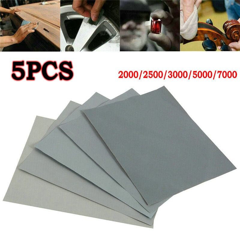 5pcs Sand Paper Wet Dry Sandpaper Soft Paper Base Precision Polishing ...