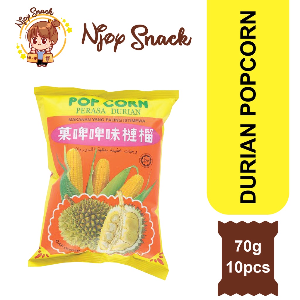 70g x 10's TA LIAN DURIAN POPCORN JAGUNG PERISA DURIAN 榴莲味啤啤菓 | Shopee ...