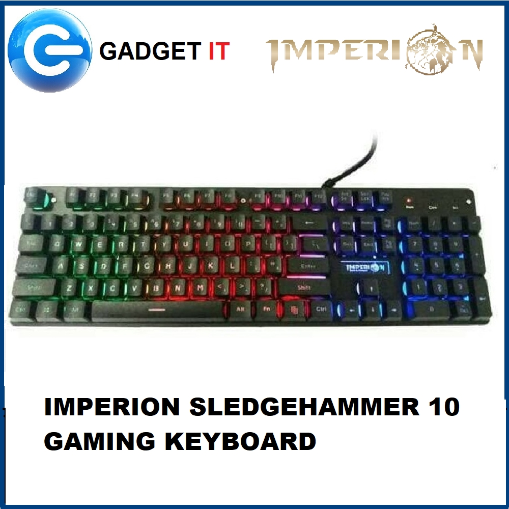 IMPERION SLEDGEHAMMER 10 104 KEYS BACKLIGHT GAMING KEYBOARD (KB-IMP-KG ...