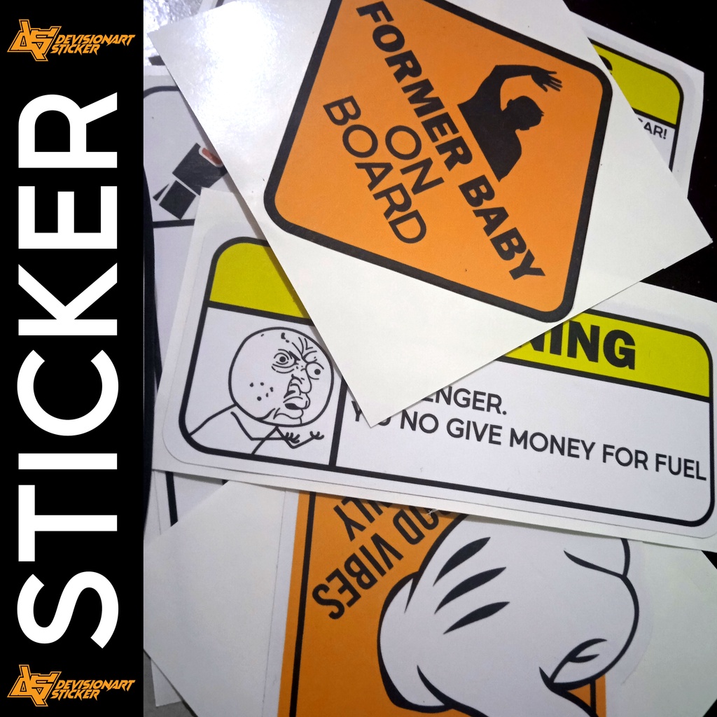 READY STOCK | Sticker warning | car sticker |warning sign| sign sticker ...