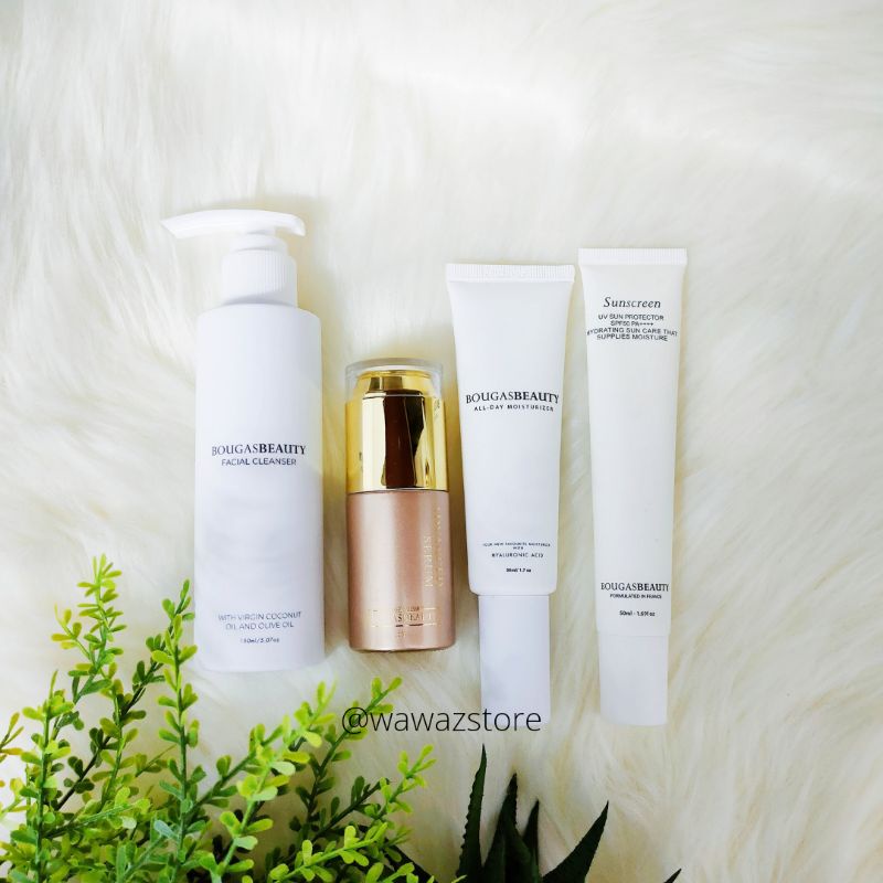 🔥🔥100% Original Set BOUGAS BEAUTY SKINCARE | Serum | Cleanser | Scrub ...