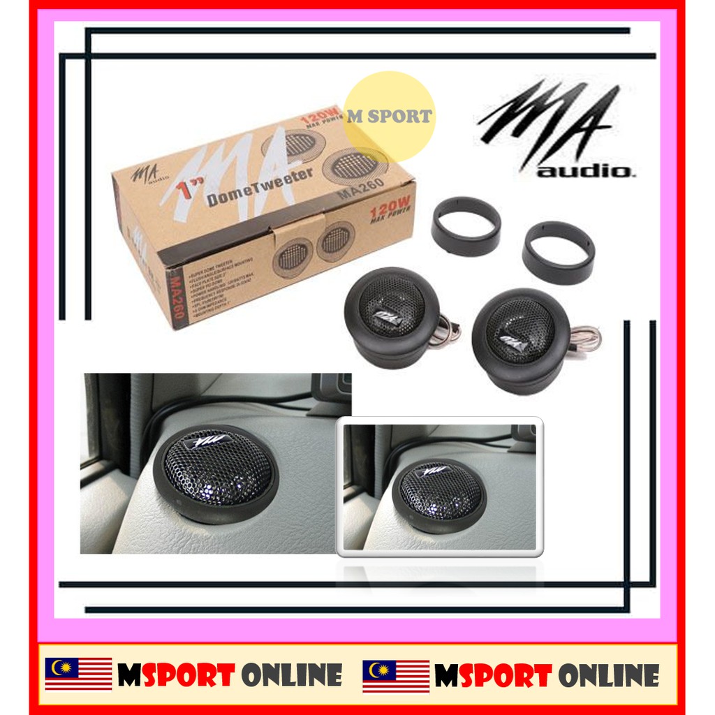 MA AUDIO USA 1'' 120W Titanium Dome Tweeter [MA260] | Shopee Malaysia