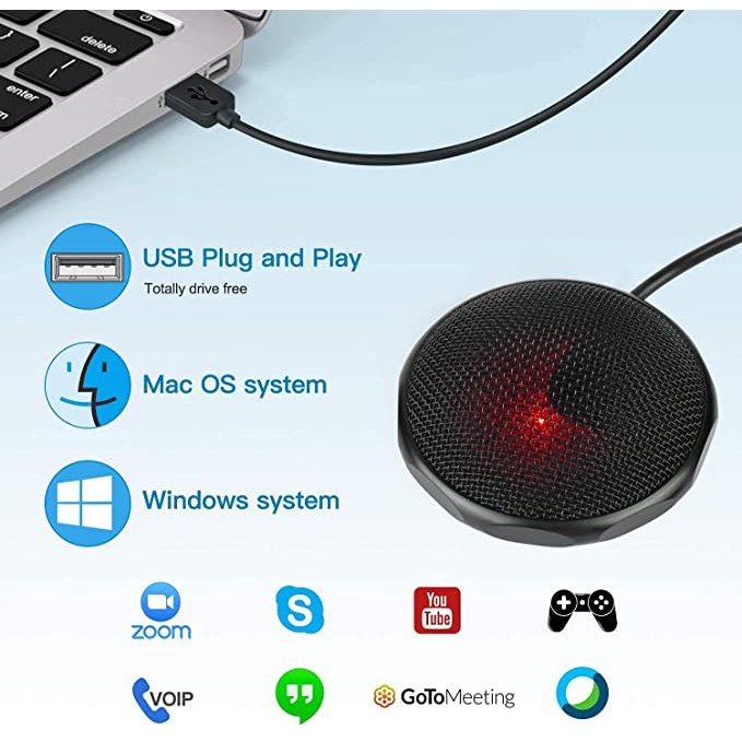 Conference USB Microphone for Computer, LarmTek Desktop Meeting ...