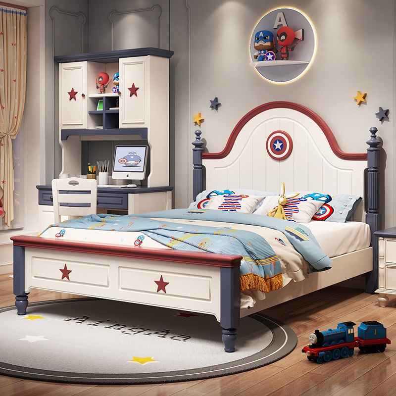 American Design Bed Frame Kids Queen Single Extra Thick Solid Wood 70mm ...