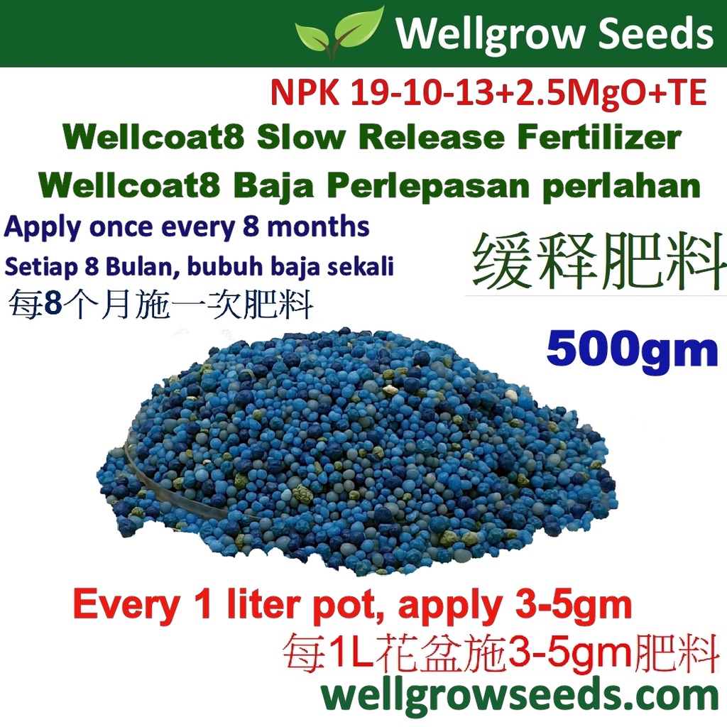 500gm Slow Release Fertilizer : Wellcoat8 For Cactus, Succulents ...
