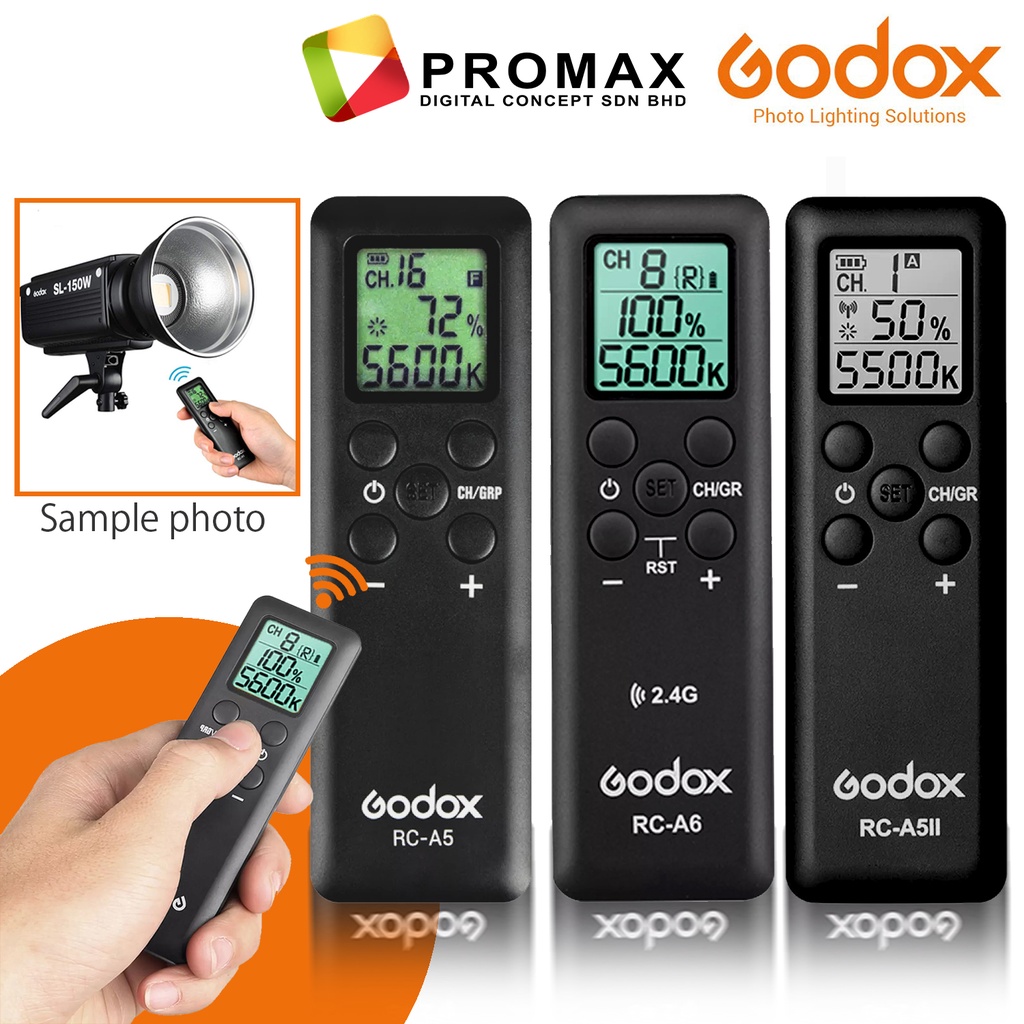 Godox RC-A6 / RC-A5 / RC-A5 II Remote Control for SL60W SL150W SL200W SL100D SL150II SL200II ...