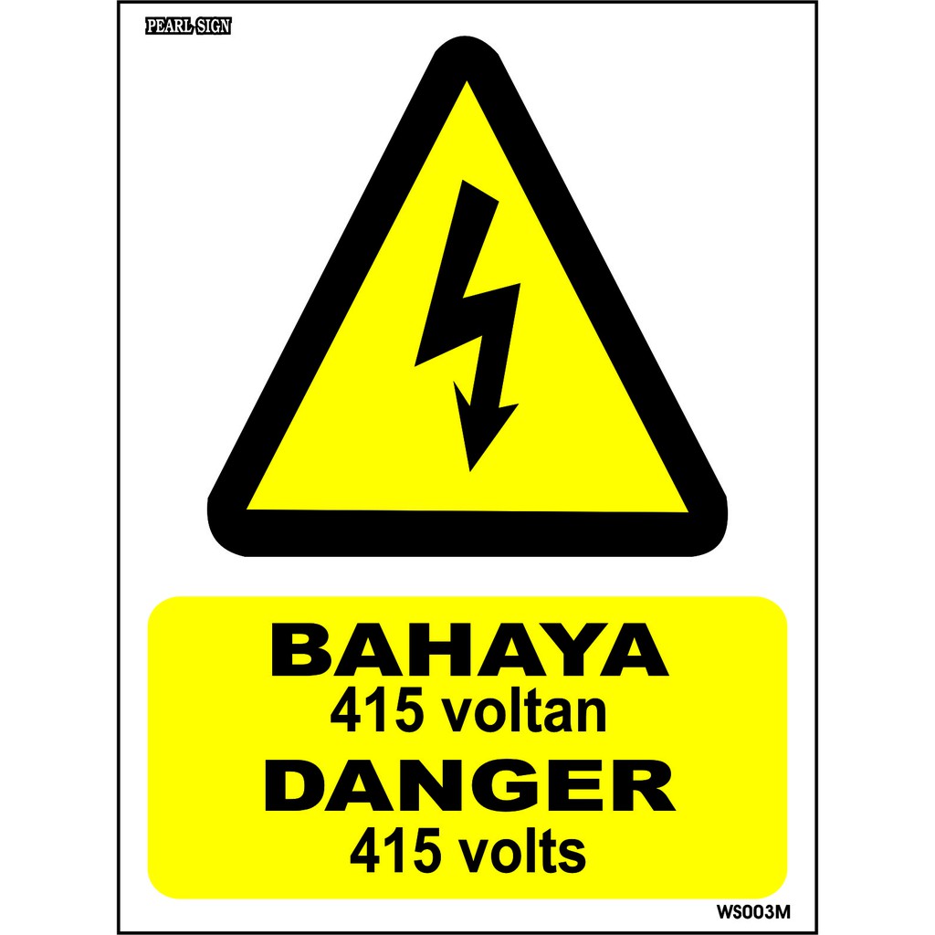 DOSH/ JKKP STANDARD WARNING SIGN 100 X 300MM, 300X400MM, 400X600MM ...