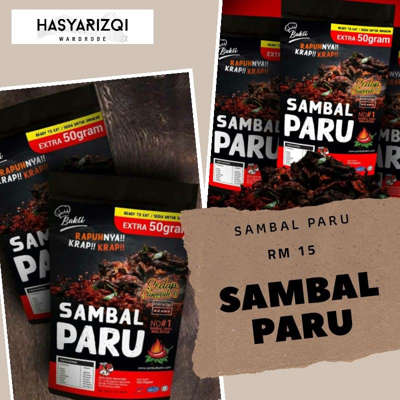 Sambal Kering | Sambal Paru Bakti | Sambal Paru Rangup | Sambal Paru ...