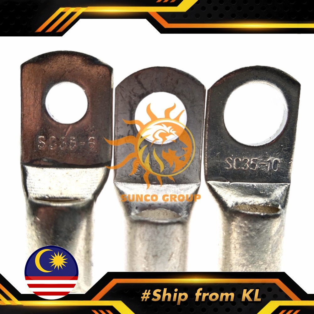 1pc 60A Cable Lug SC Series Tinned Copper Cable Lug Wire Connector ...