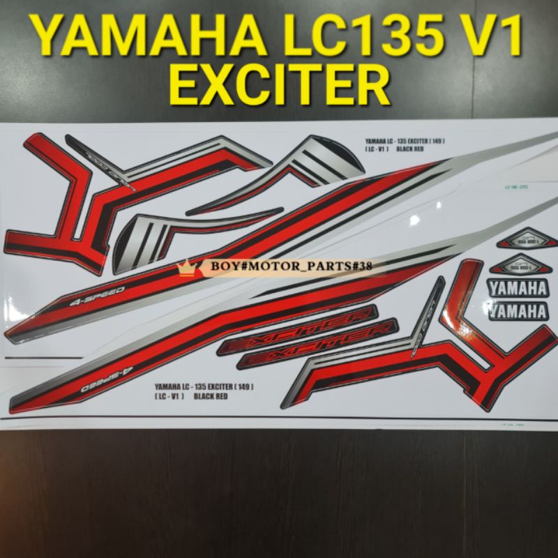 YAMAHA LC135 V1 EXCITER CUSTOM BODY STICKER ( 149 ) ( READY STOCK ...