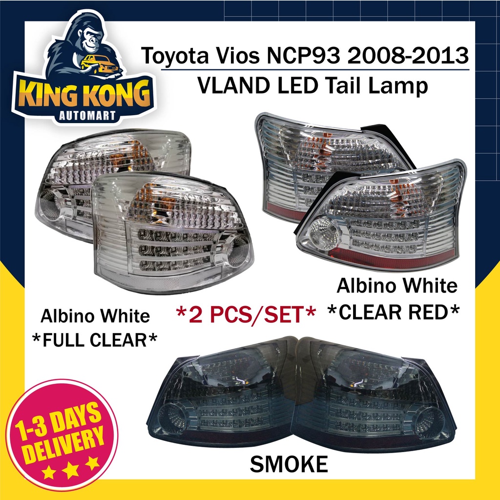 Vland Toyota Vios 2008 2009 2010 2011 2013 NCP93 Dugong led Tail Lamp ...