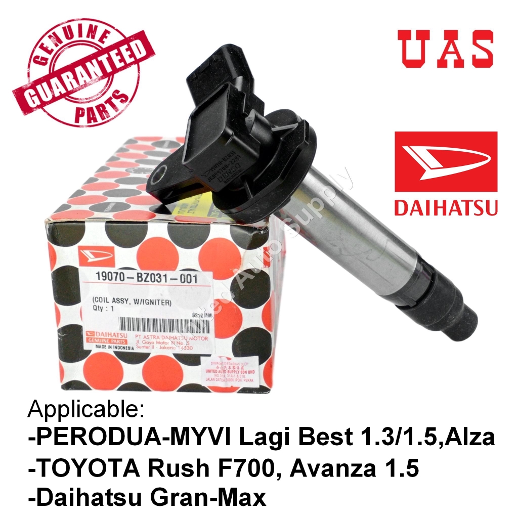 Daihatsu Ignition Plug Coil 4 PIN for PERODUA Myvi Lagi Best, Alza ...