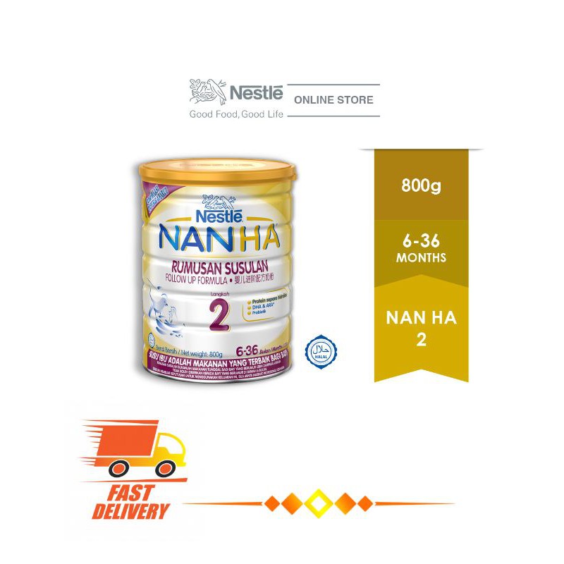 NESTLE NAN HA 2 RUMUSAN SUSULAN 800G | Shopee Malaysia