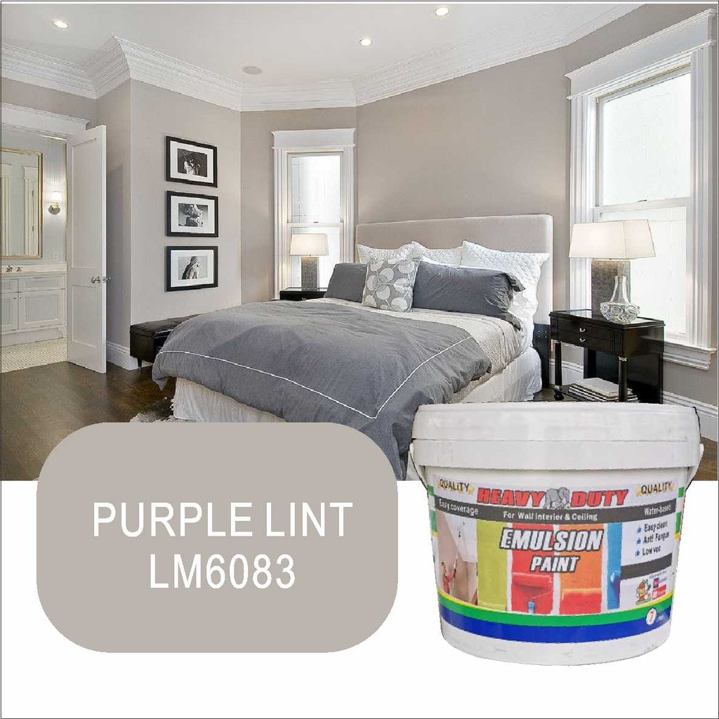 PURPLE LINT HLM6083 ( 7L ) Heavy Duty EMULSION PAINT Cat Interior ...