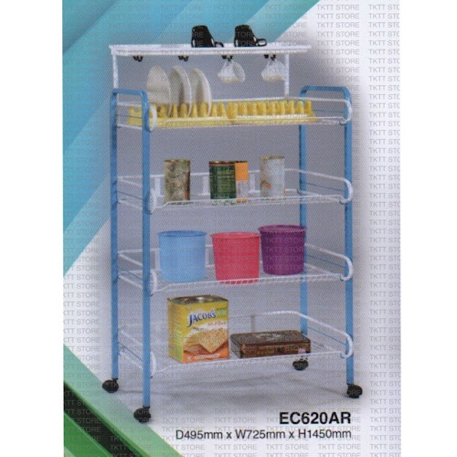 TKTT 3V Econ Powder Coating Dish Drainer Rack Dishes Rack Kitchen ...