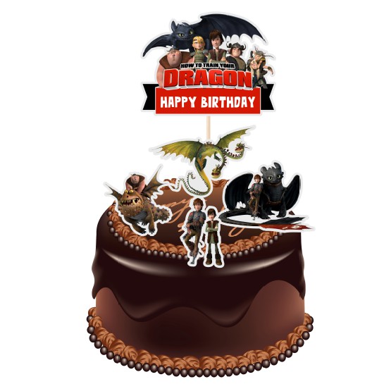 How to train your dragon cake topper | Shopee Malaysia