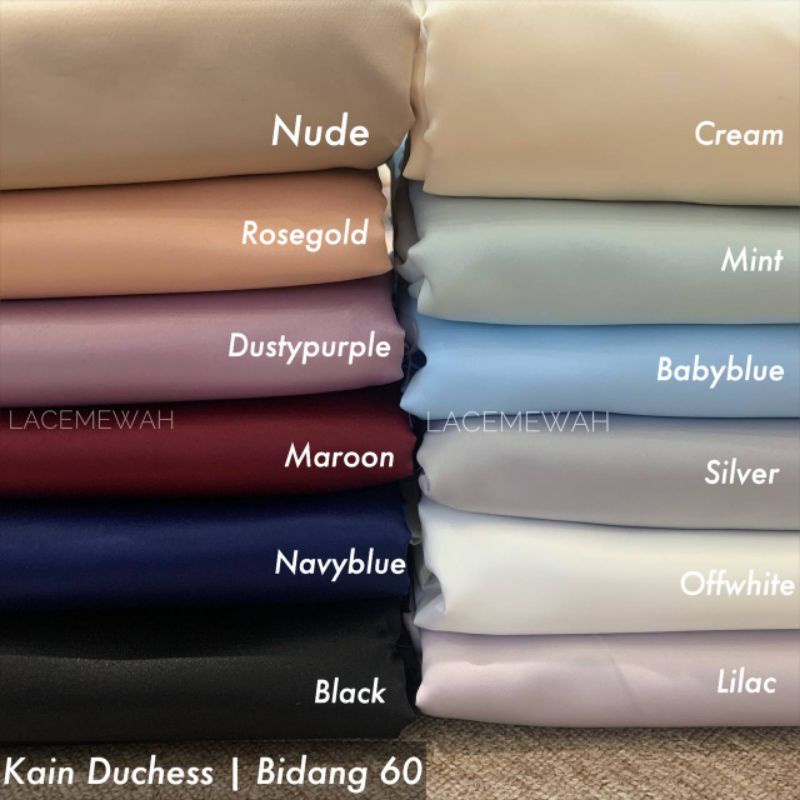 🔥KAIN BRIDAL DUCHESS🔥READYSTOCK KAIN PENGANTIN, BRIDAL SATIN, SESUAI ...