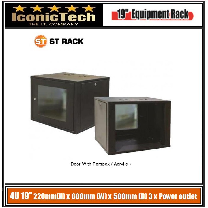 ST Rack 19" 4U Wall Mount Rack (WM 0465) | Shopee Malaysia