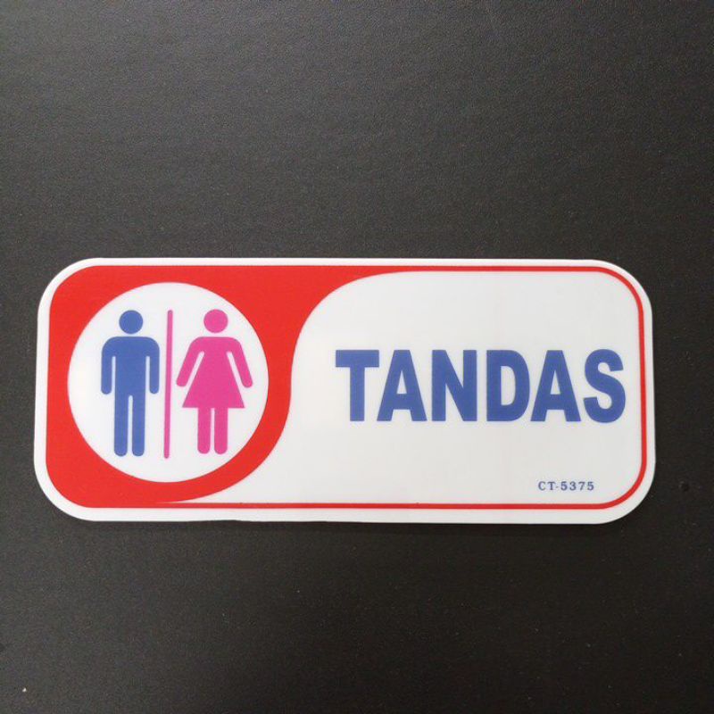 SIGNAGE PLATE/PAPAN KENYATAAN "TANDAS" | Shopee Malaysia