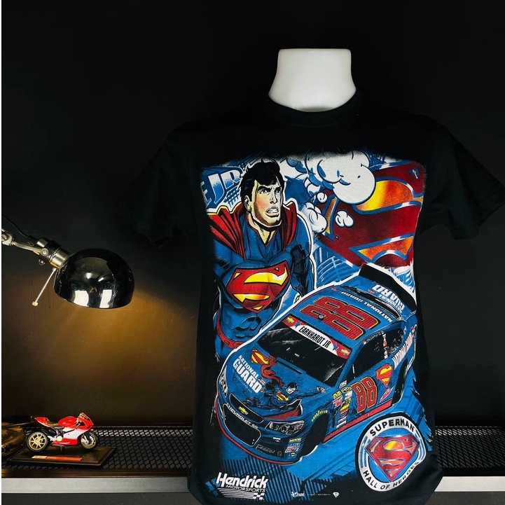 TSHIRT NASCAR SUPERMAN VIRAL BLACK AND WHITE | Shopee Malaysia