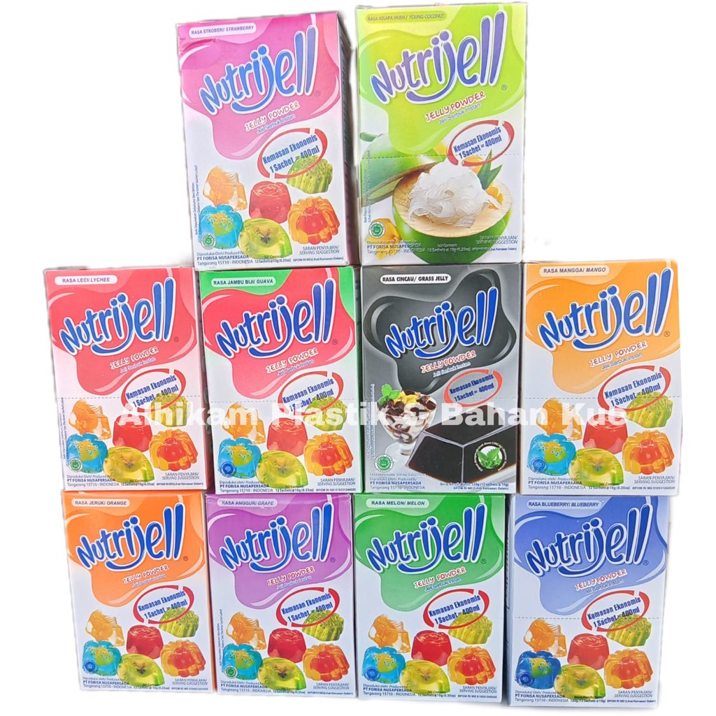 Nutrijell Jelly Powder BOX 10gr (isi 12)/Nutrijel Jeli Instant Powder ...