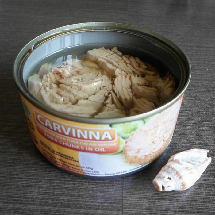 Carvinna Canned Tuna in Oil 185 gr - Original Tuna in Oil | Shopee Malaysia