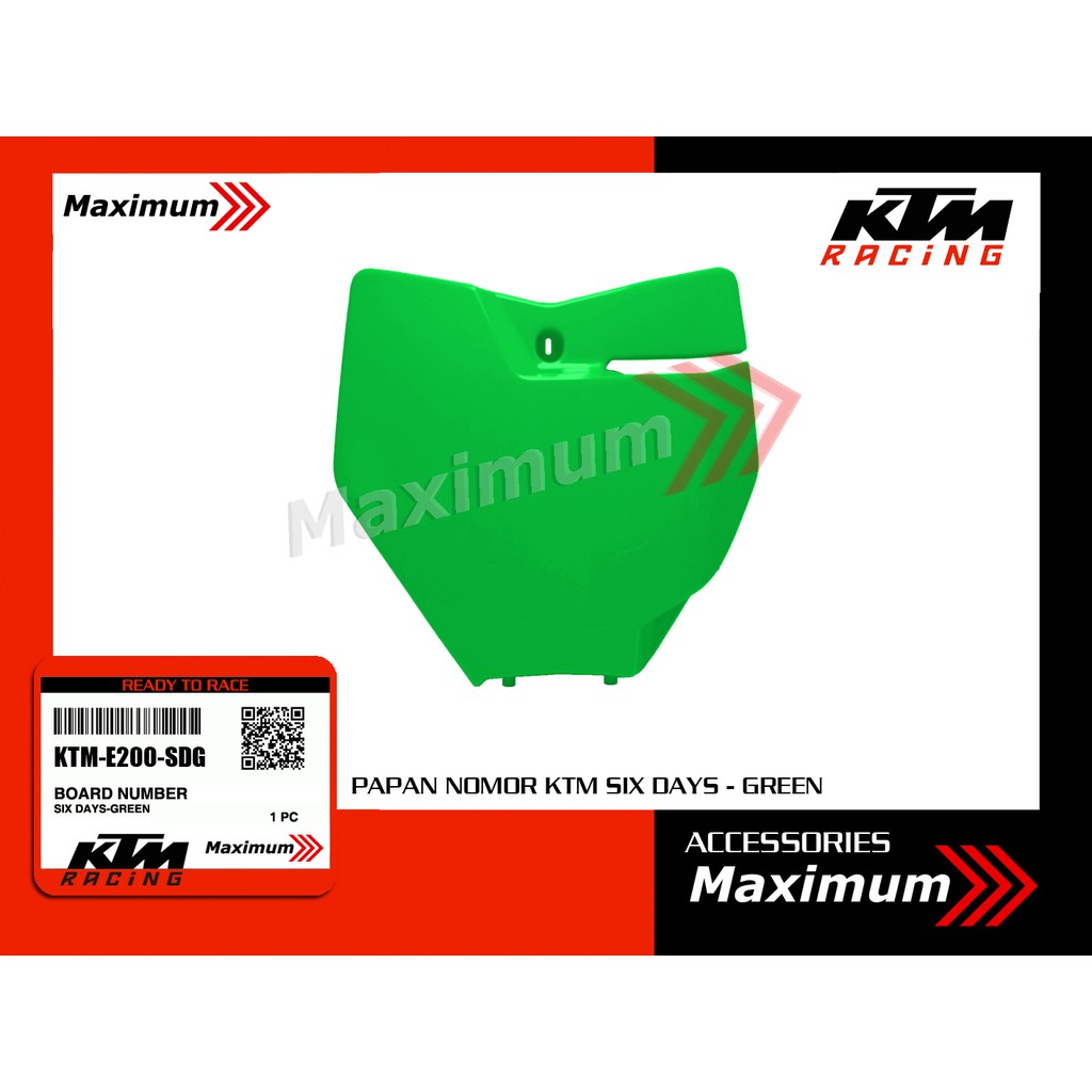 Ktm Six Days Green trail number board | Shopee Malaysia