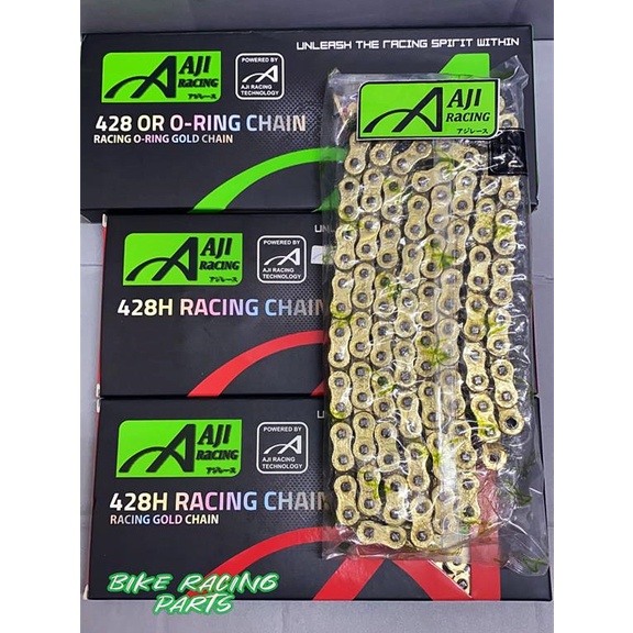 AJI RACING 428H CHAIN / CHAIN O-RING GOLD ( Y15ZR/ FZ/ RXZ/ LC135 ...