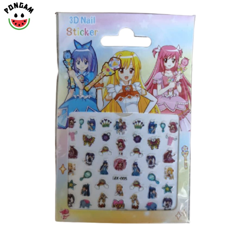 Cute Cartoon Design Kids Nail Sticker Disney Pelekat Kuku DIY Frozen ...