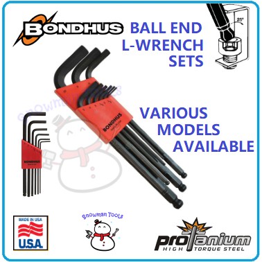 BALL END ALLEN KEY SET L WRENCH SET BONDHUS BRAND BALLPOINT HEX ALLEN ...