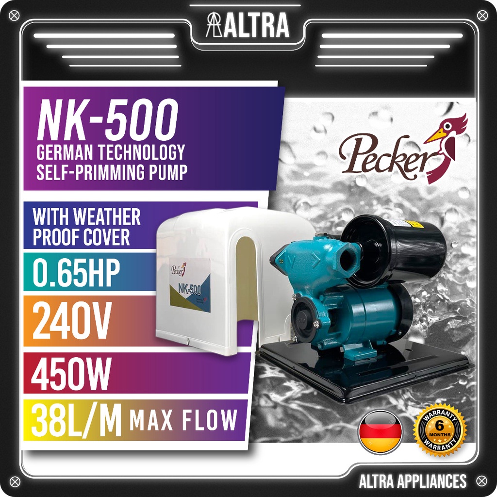 PECKER NK500 450W AUTOMATIC WATER PUMP - [GERMAN TECHNOLOGY] | Shopee Malaysia
