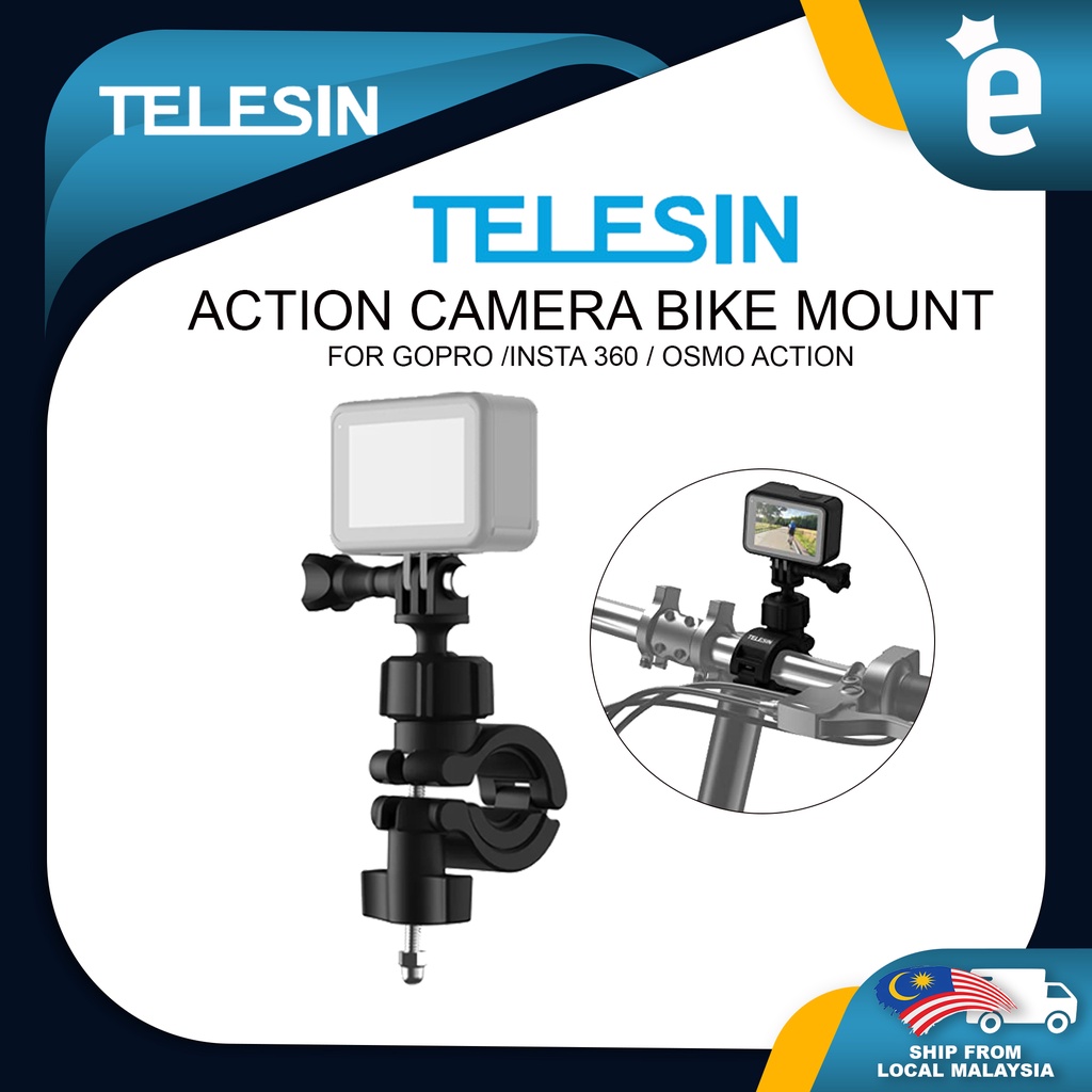 TELESIN 360 Bike Bicycle Motorcycle Handle Bar Mount Holder for GoPro ...