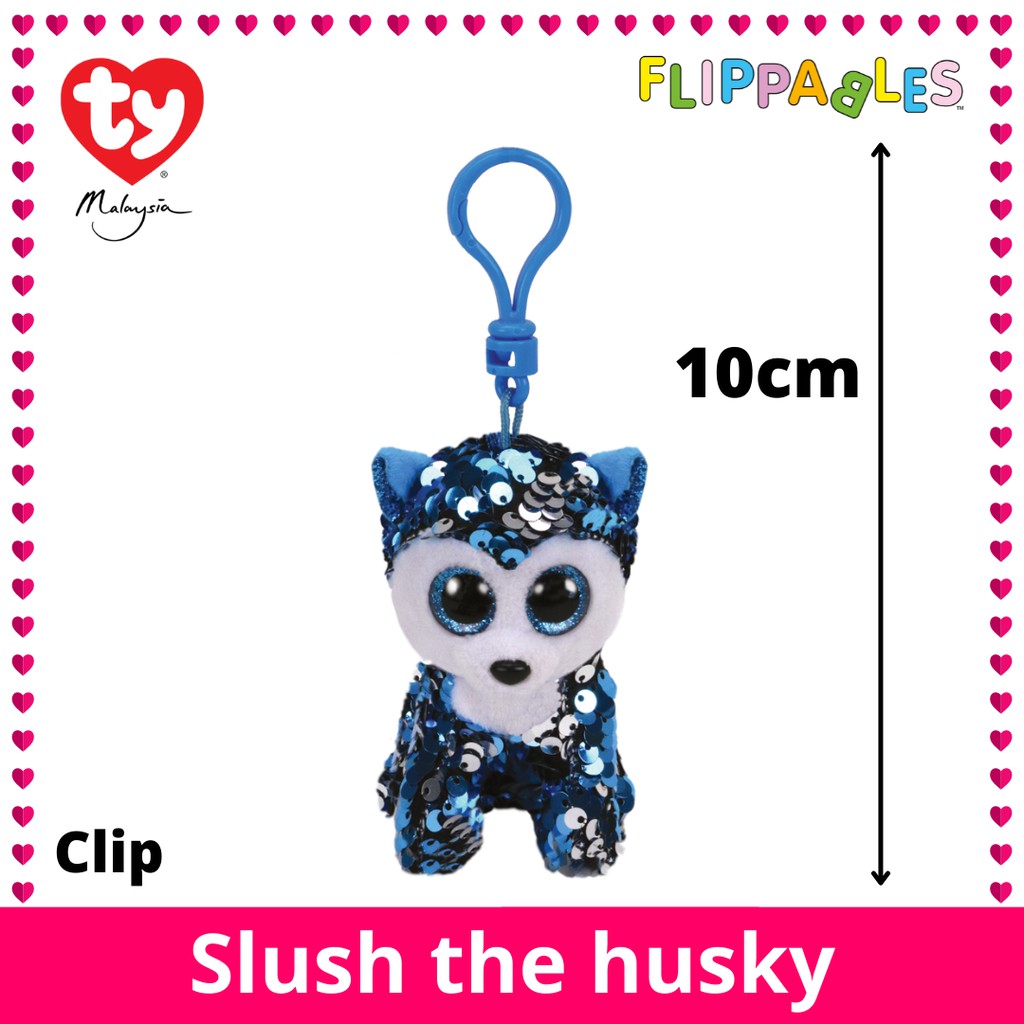 TY Beanie Boos Flippables Slush the Sequin Husky Plush Toys | Shopee ...