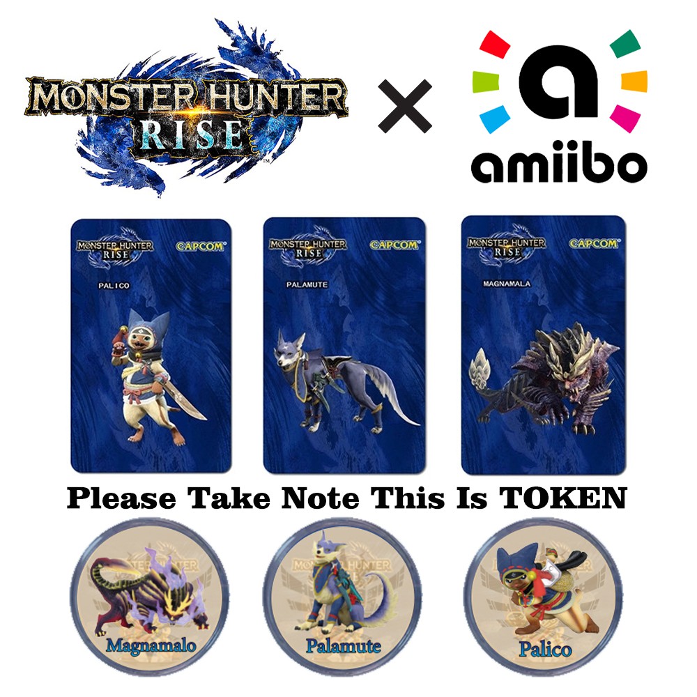 [ Ready Stock ] nintendo switch MONSTER HUNTER RISE DIY AMIIBO TOKENS ...