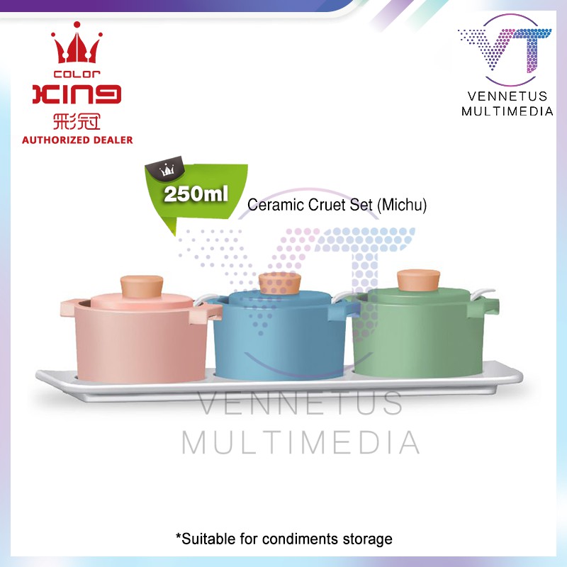 Color King Ceramic Cruet Set 220ml x 3 MiChu Series | Shopee Malaysia