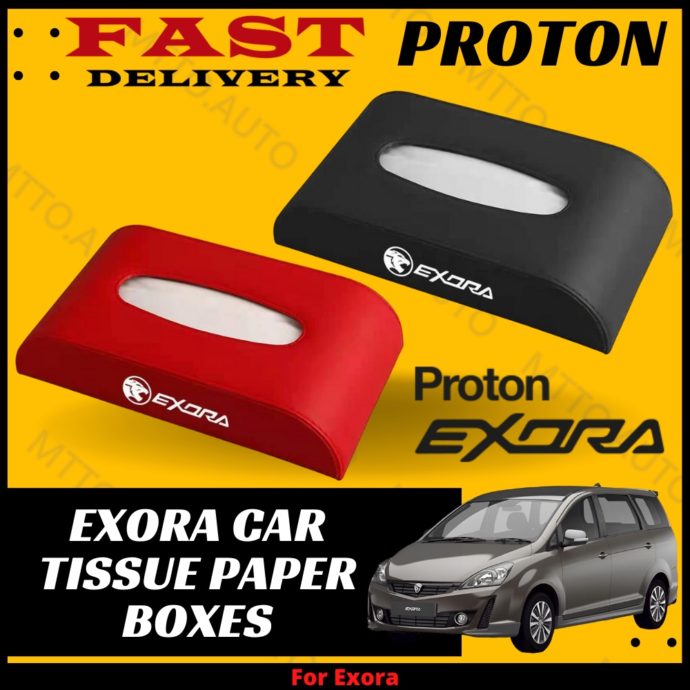 MTTO Proton Exora Car Tissue Paper Boxes Case Black Red Cover ...