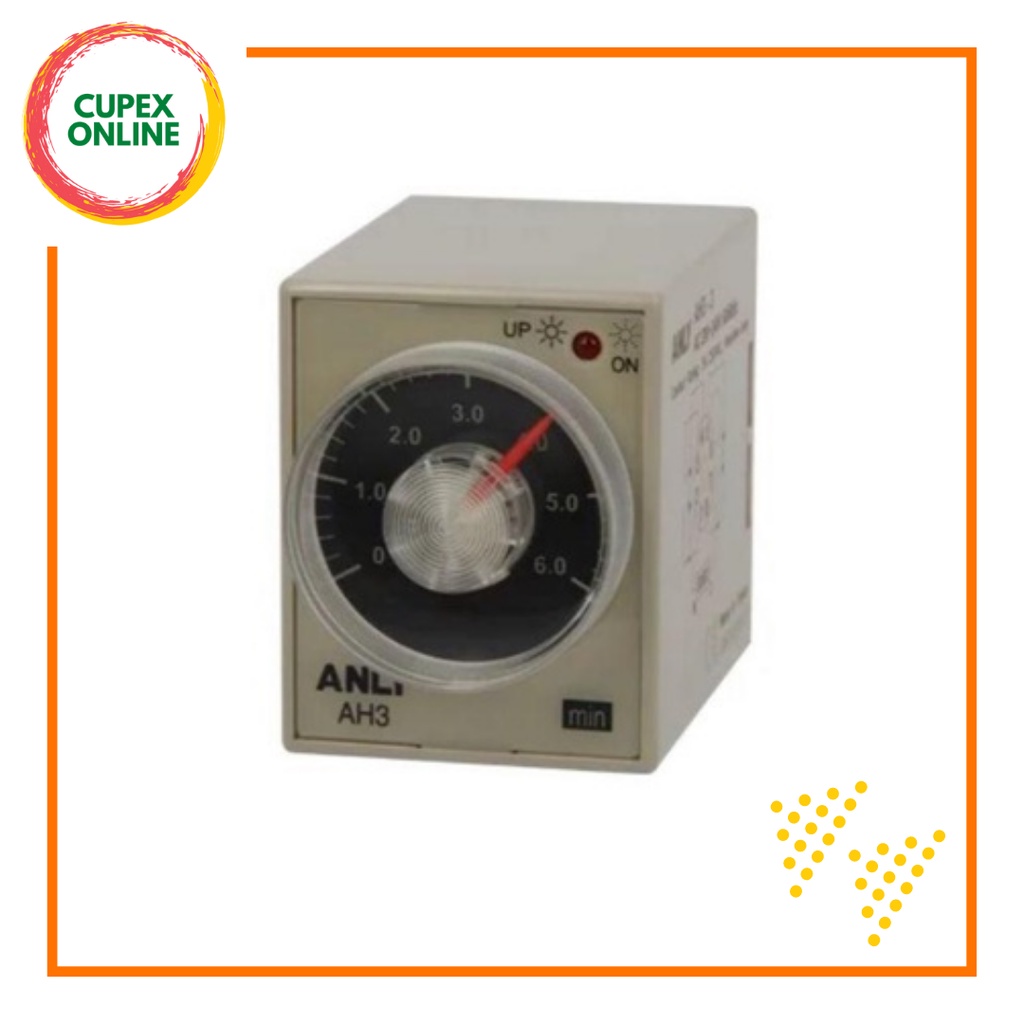 Anly Ah3 Nc Ah3 Nd Multi Range Analogue Timer [6s 60s 6m 60m] [1m 10m 1h 10h] 240vac 24vdc
