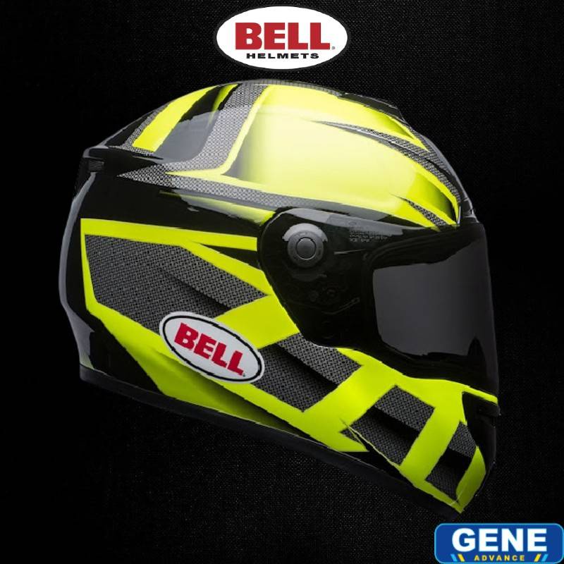 BELL SRT Predator HI-VIZ Green Black Full Face Helmet 100% Original ...