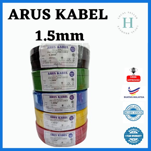 Asia Kable Arus Kable 1.5MM~2.5MM [100% PURE COPPER) PVC Insulated ...