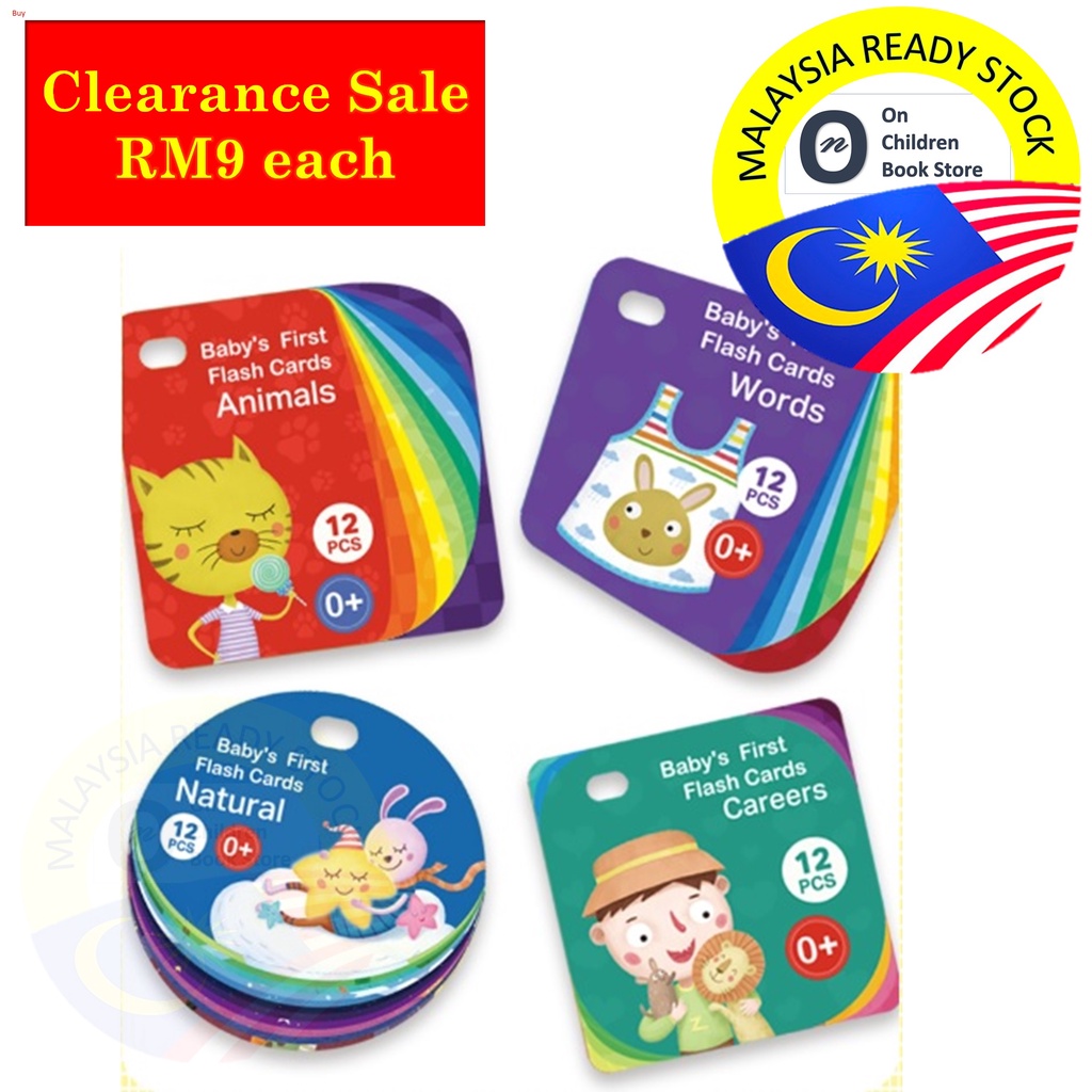 Pinwheel Baby's First Flash Card ( 12 pieces) - Animals, Words, Natural ...