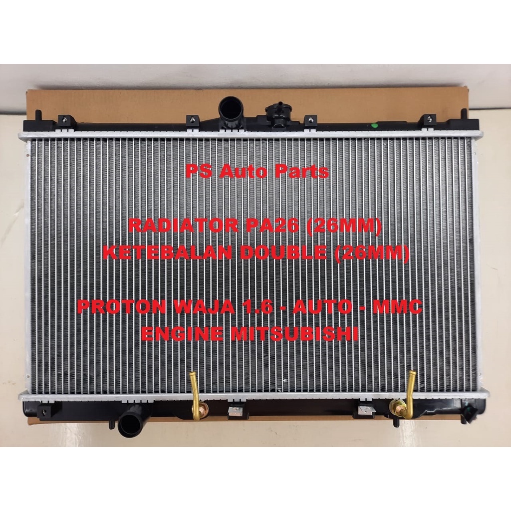 Radiator Proton Waja Auto Mitsubishi Engine Tangki Air Kereta Ketebalan ...