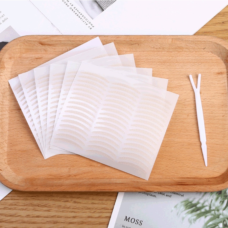 Invisible transparent double eyelid sticker Invisible mesh lace double ...