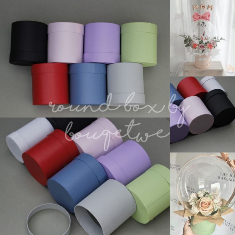 Mini Round Bloom Box Diameter 8,5 cm/ Bloom flower Box/ flower bouquet ...