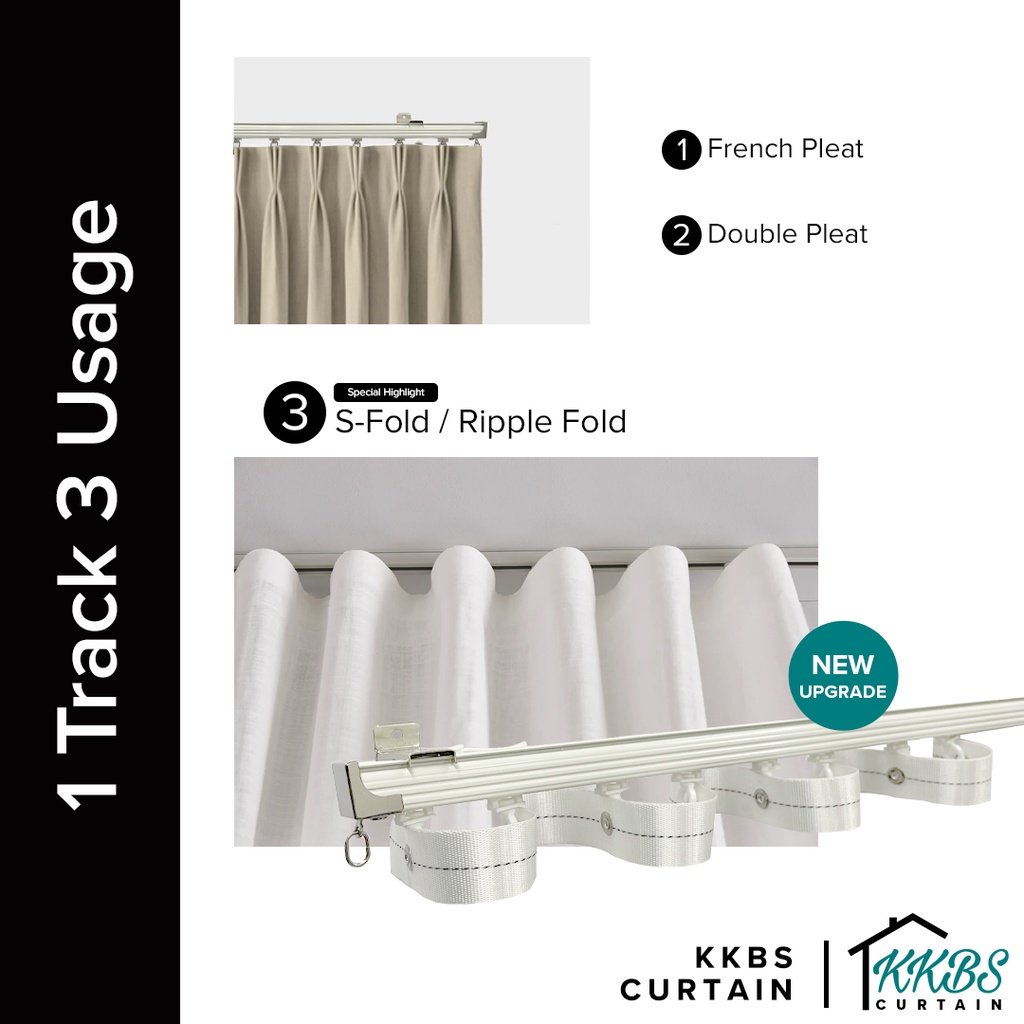 KKBS CURTAIN Avery Rel Langsir Aluminium Alloy Double (Avery Heavy Duty ...