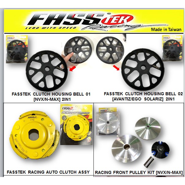 Fasstek Nvx155 Nmax Super Racing auto clutch assy / clutch housing bell ...