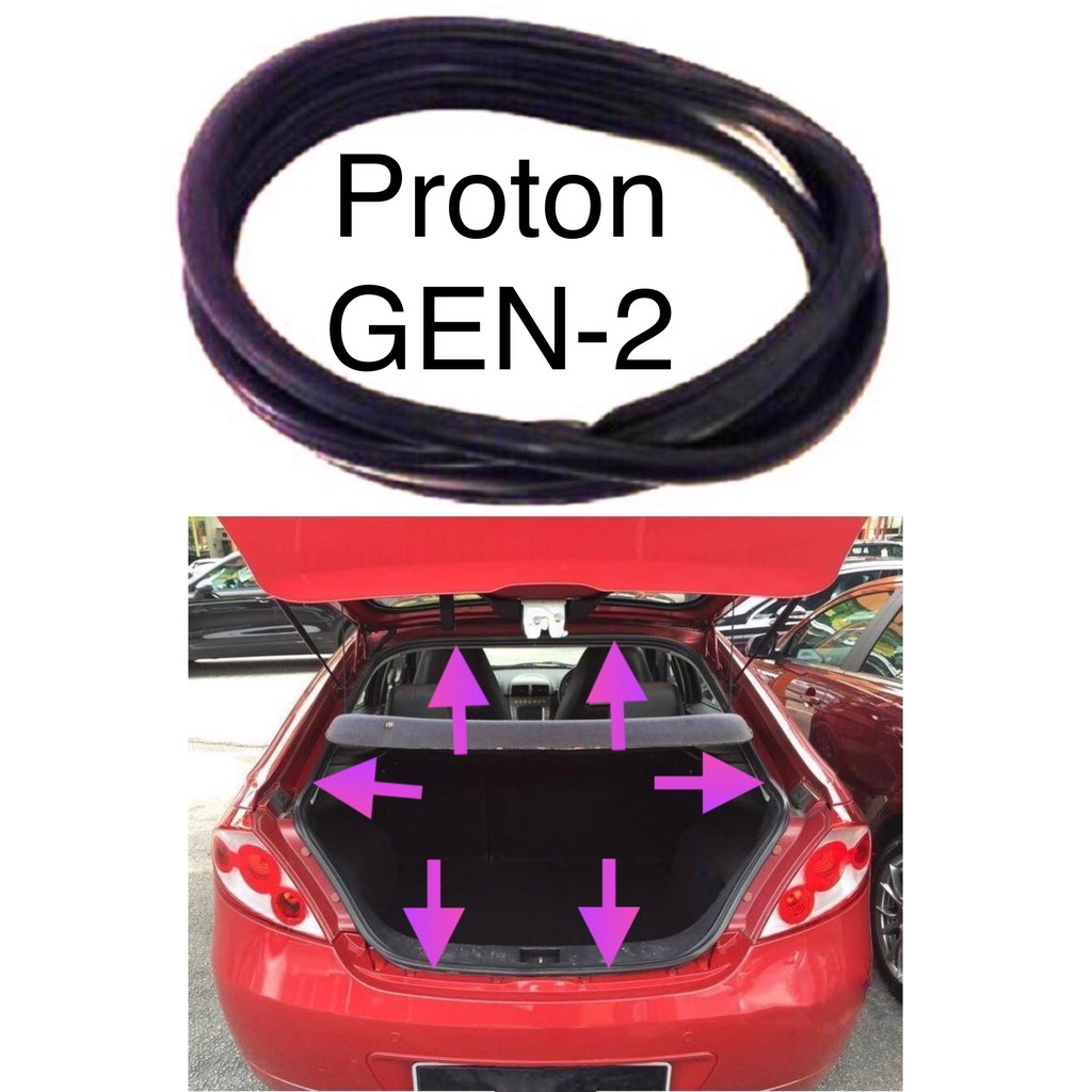 Proton GEN-2 / GEN2 - REAR BONNET RUBBER (NEW) BONET GETAH TRUNK LID W ...