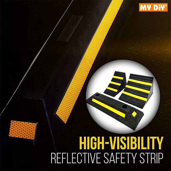 MYDIYSDNBHD - 1pc Car Rubber Stopper Wheel Chock Car Park Stopper Car ...