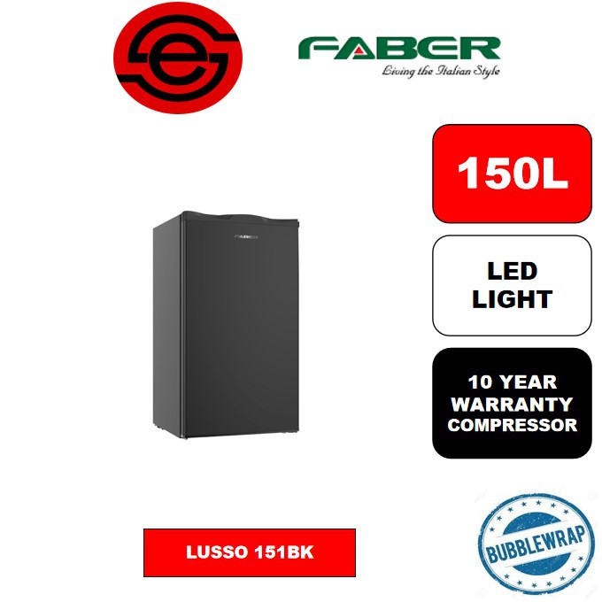 Faber Refrigerator 150L Single Door Fridge LUSSO 151BK | Shopee Malaysia