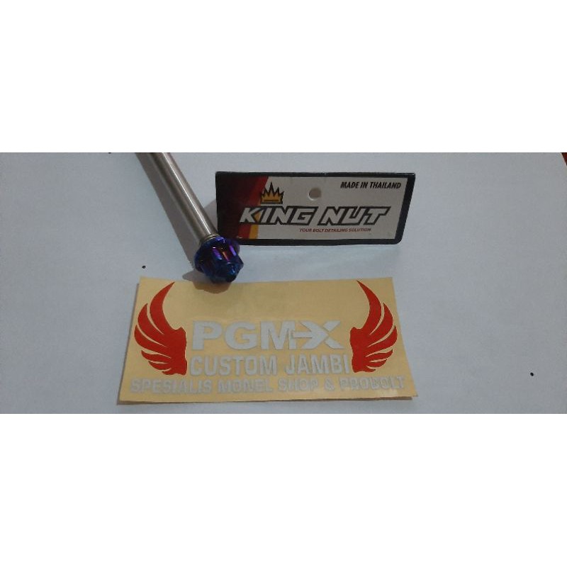 Front Axle Probolt Stainless Steel Blue Nmax Kingnut Original Thailand ...