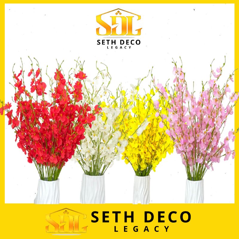 🇲🇾🔥95cm 5branches Dancing Lady Orchid artificial dancing lady orkid ...